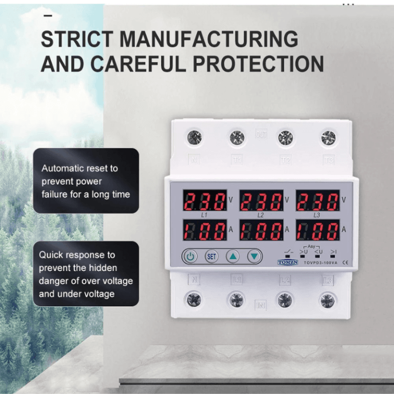 TOVPD3-63VA 3 phase voltage protection - Tomzn Pakistan
