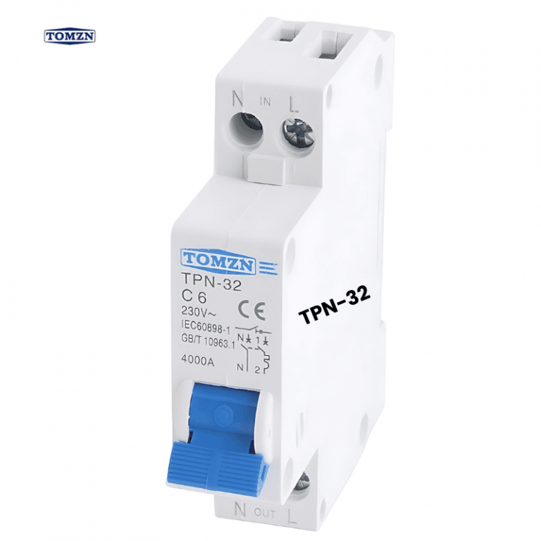 Tomzn | TPN-32 Mini Circuit Breaker MCB 6A 10A 16A 20A 25A 32A Din Rail Mounting - Tomzn Pakistan